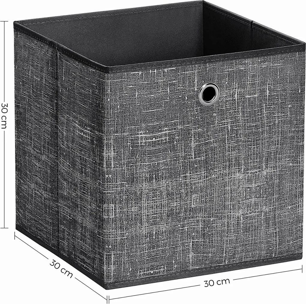 Úložné boxy Fora šedé - 6 kusů