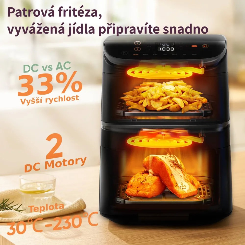 Cosori Turbo Tower 10,8L - Horkovzdušná fritéza