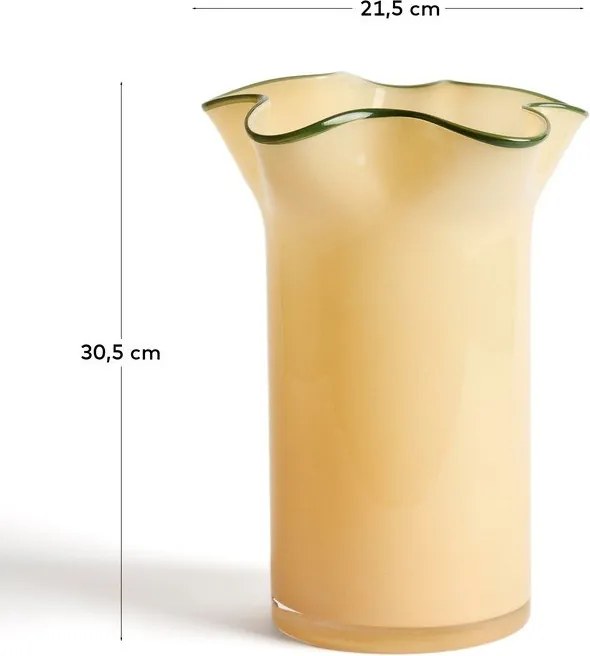 Žlutá skleněná váza (výška 31 cm) Endasi – Kave Home