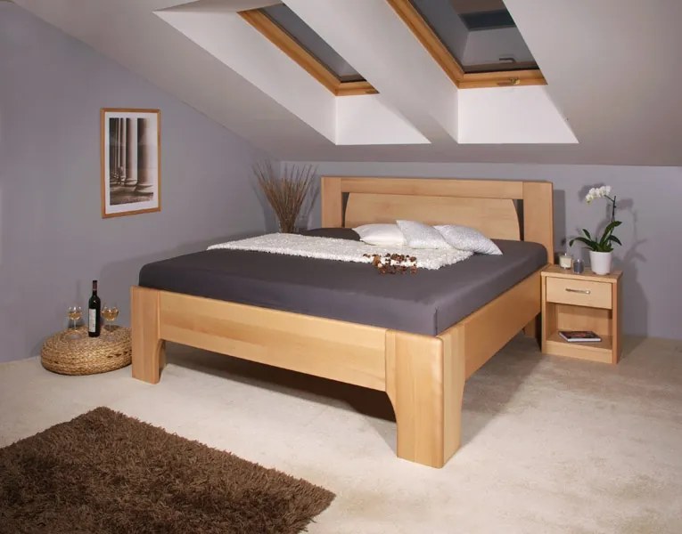 Masivní postel s úložným prostorem Olympia 1 - 120/140x200cm - 120 x 200cm
