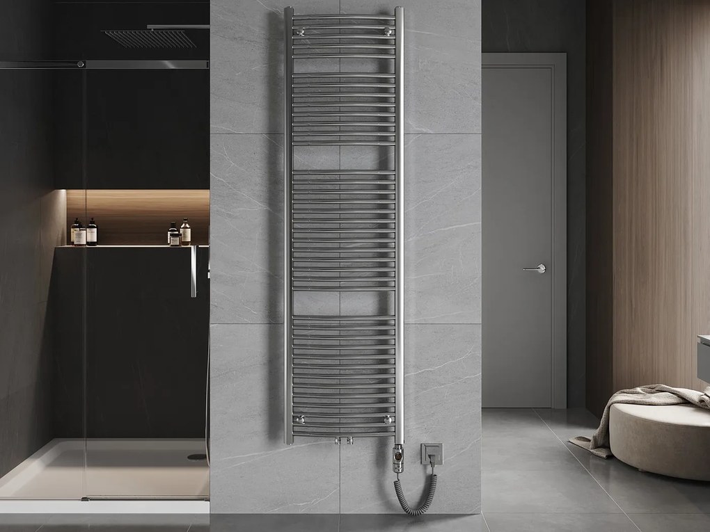 Mexen Ares, elektrické topné těleso 1800x500 mm + topná tyč 900 W, chromová, W102-1800-500-2900-01
