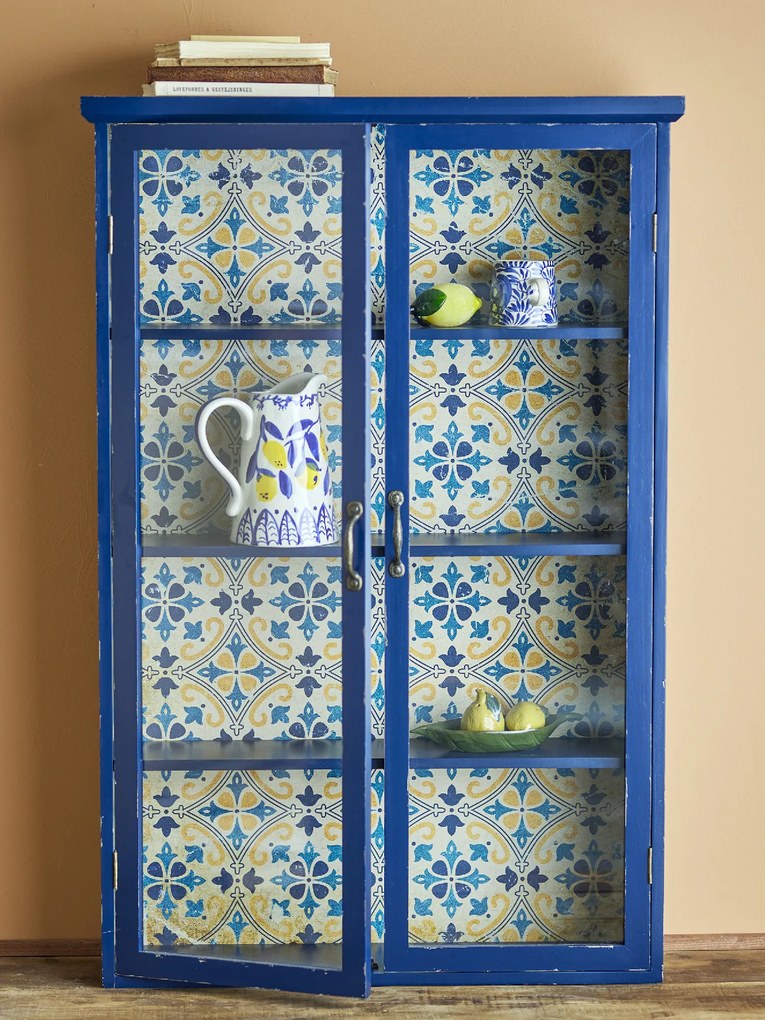 BLOOMINGVILLE Kabinet HAZEM modrý 122x81 cm