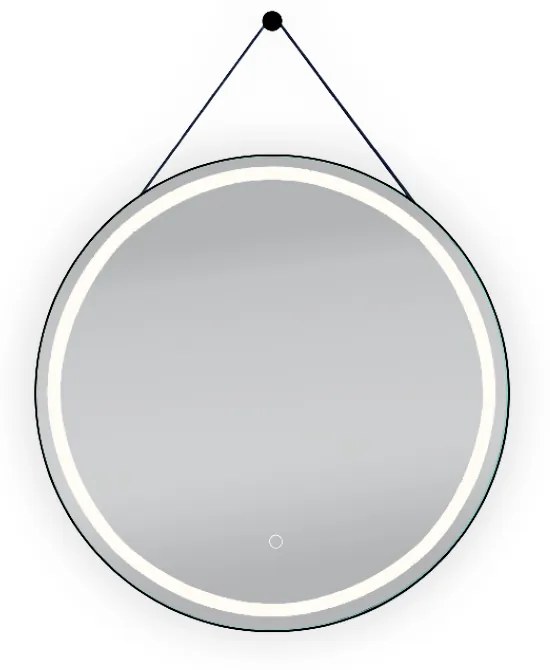 LOTOSAN Aura LED zrcadlo, O 60 cm, černá AQ LN832CI