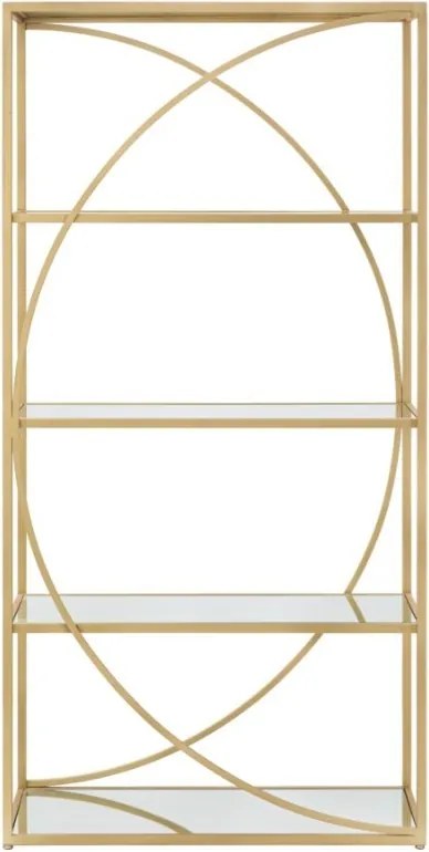Designová knihovna Fanchon 90 cm zlatá