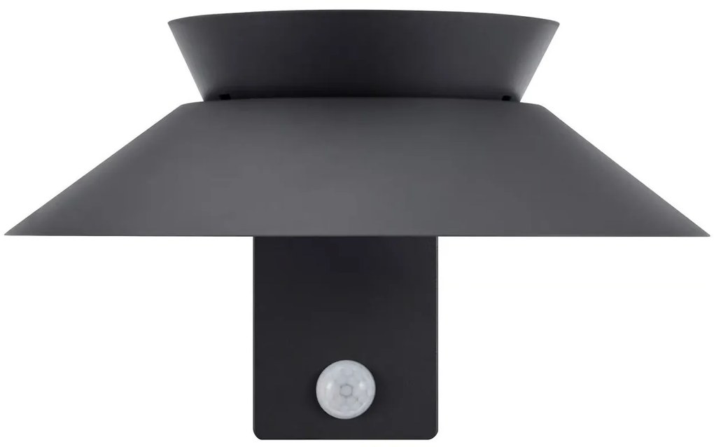 Antracitové fasádní solární LED svítidlo Justina s pohybovým čidlem 5W  - Nordlux