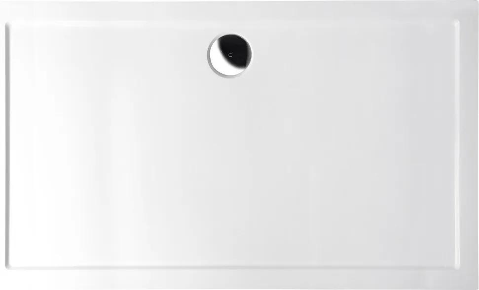 Polysan, KARIA sprchová vanička z litého mramoru, obdélník 120x90x4cm, bílá, 49511