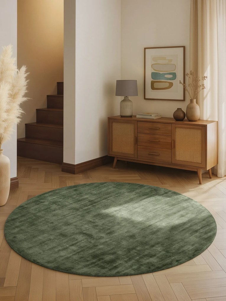 Vikosa, Kusový koberec Vikosa Jane 106296 Green kruh, 120x120 (průměr) kruh, zelená, dětský pokoj