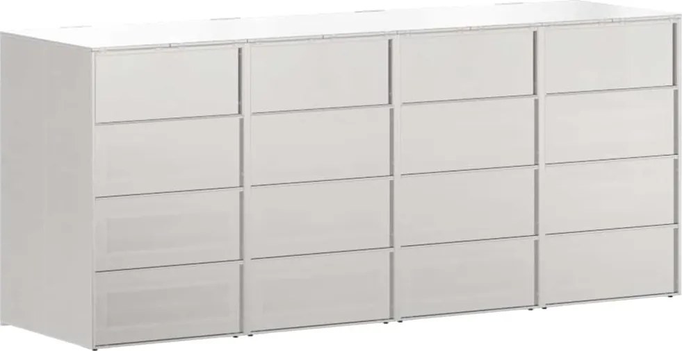 vidaXL Úložný box na 3 popelnice Stříbrná 340 x 77,5 x 115,5 cm [3394790]