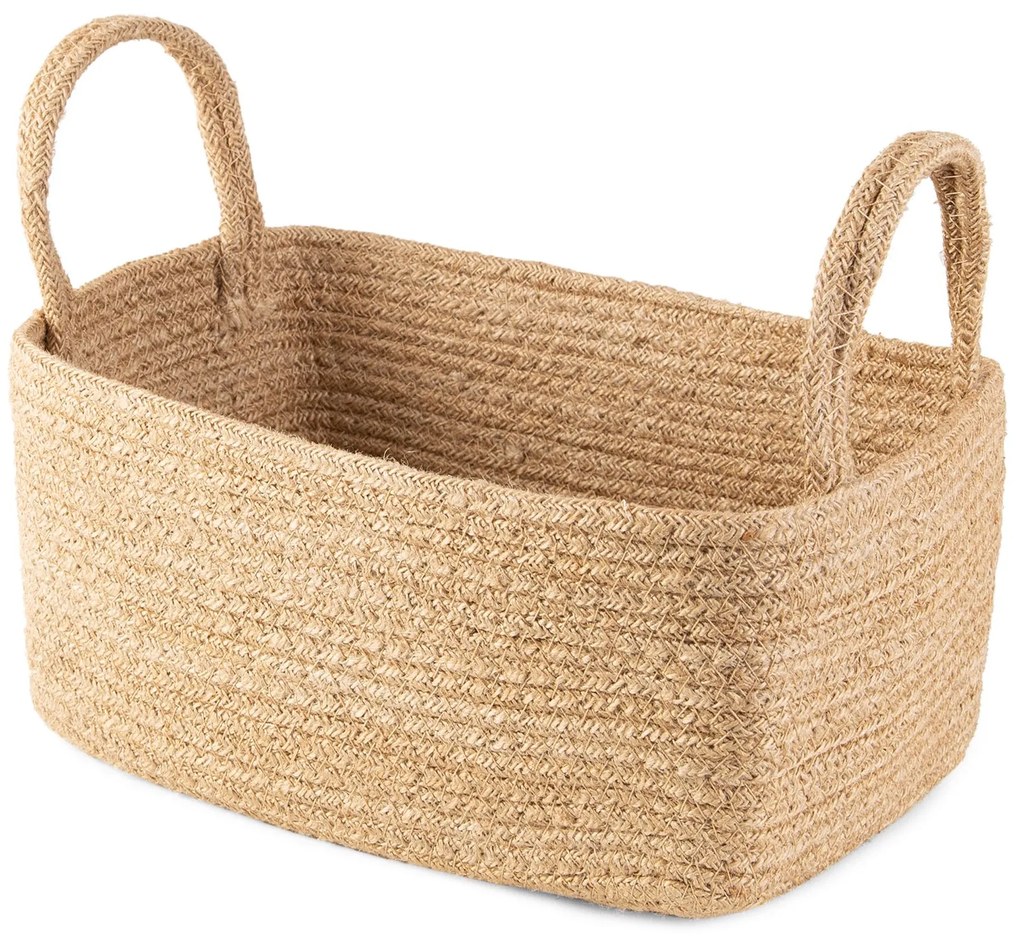 Úložný košík Compactor BASKET - přírodní juta, 24 x 15 x 12 cm