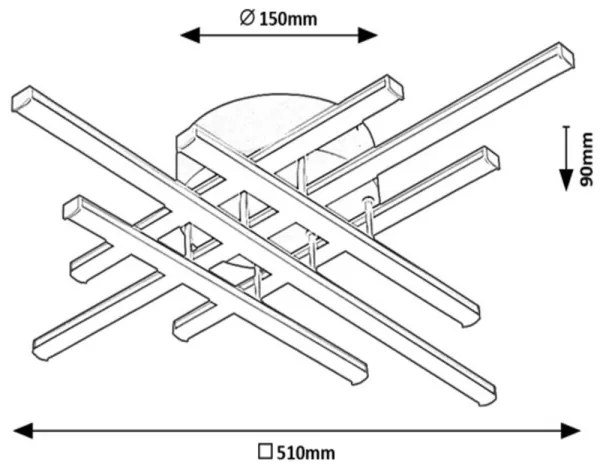 Rabalux 3014 - LED Přisazený lustr TATJANA 6xLED/40W/230V 4000K