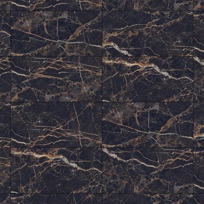 Mexen Orlo Černý glazovaný rekt. G1, podlahová a stěnová dlaždice 120 x 60 cm, vysoký lesk - TL211-120-060-00