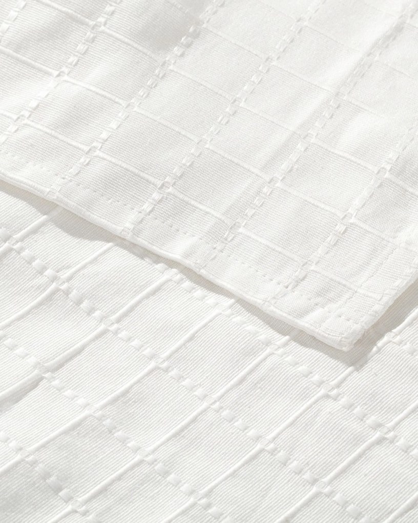 Sada Milena white 150x250cm pléd + 2 potahy