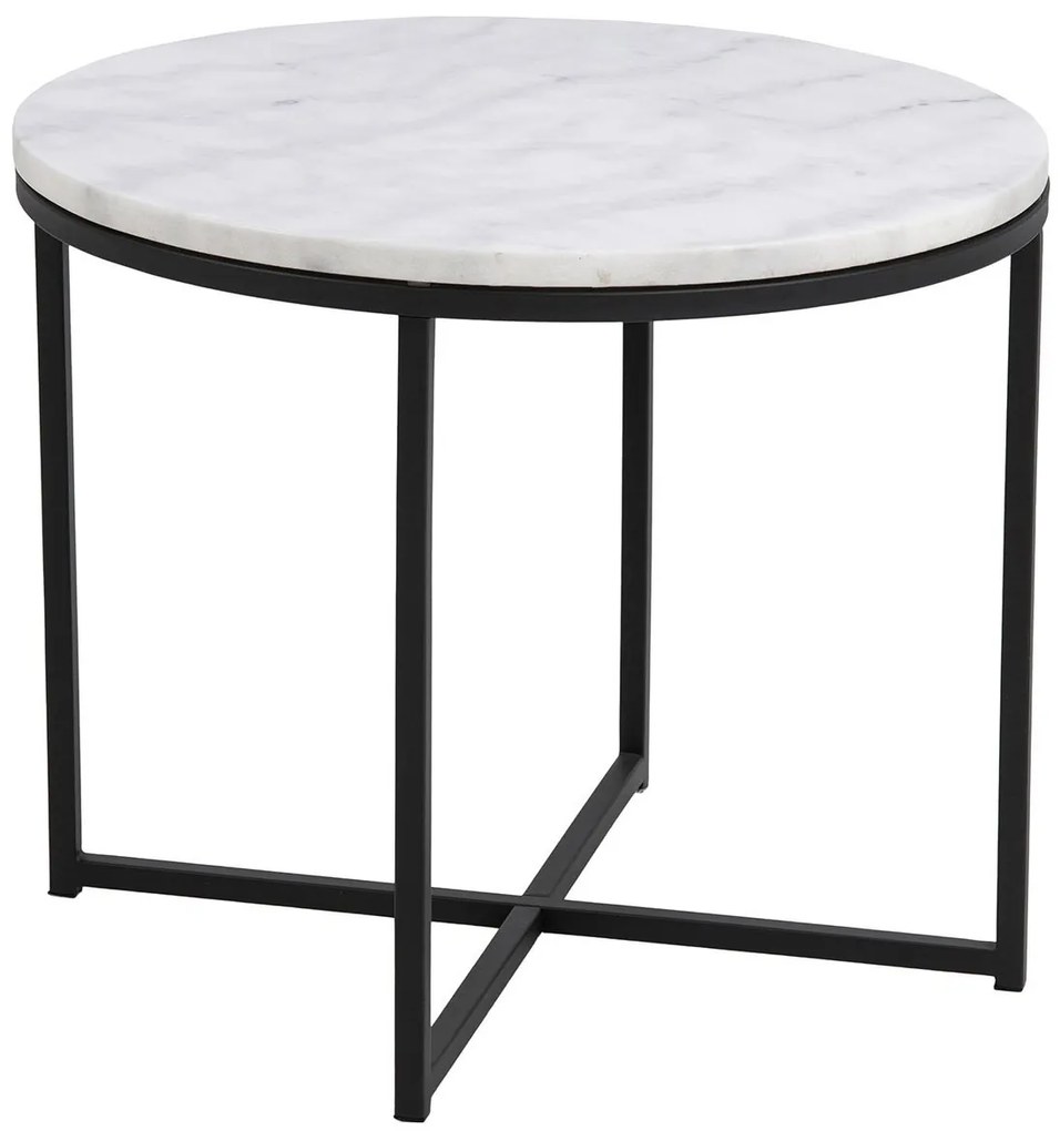 ACTONA Odkládací stolek Cross bílá 46 × 55 × 55 cm