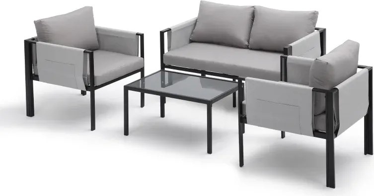 Zahradní odpočinková sestava RELAX šedá