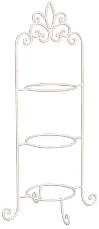 Bílý kovový etažér / stojan na talíře se 3 patry – 33 / 77 cm 77 Iron