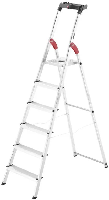 Hliníkové schůdky Hailo L60 5+1 příčka, nosnost 150 kg, 8160-607