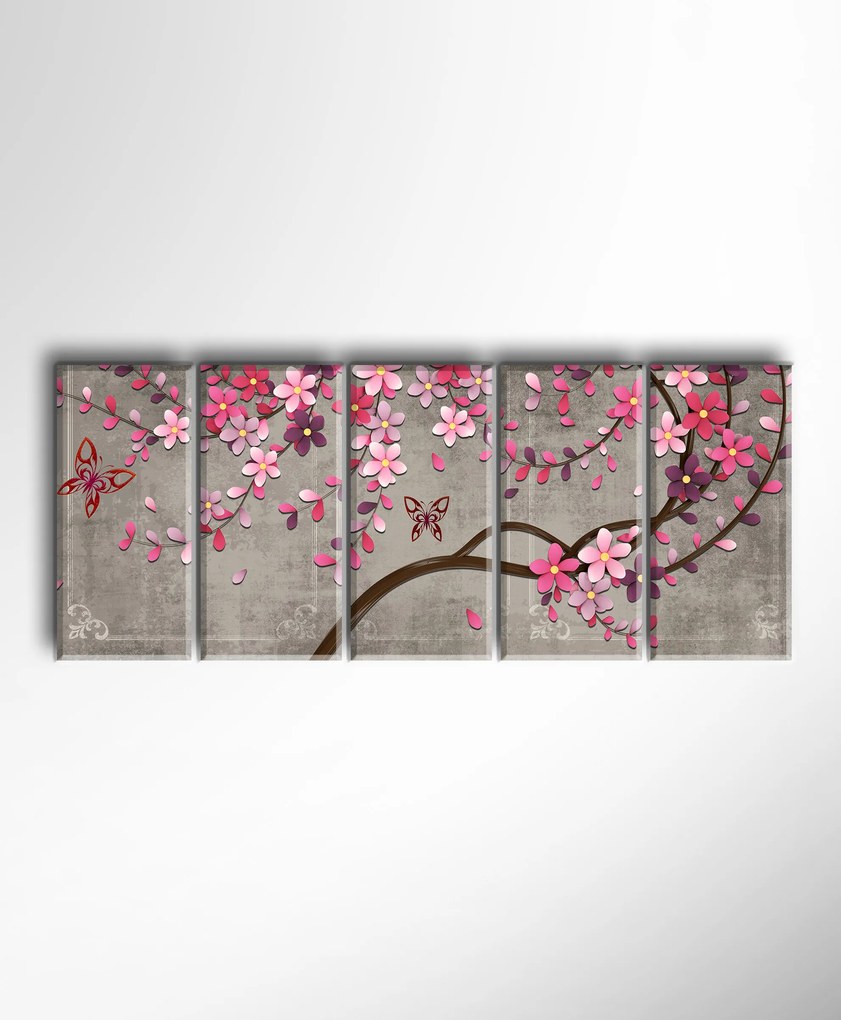 Malvis ® Obraz Stylizovaná sakura ROZMĚR (šířka x výška): jednodílný obdélník 90x60 cm