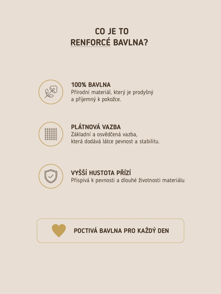 MK Lůžkoviny Francouzské bavlněné povlečení Renforcé - Dýně 220 × 200 cm, 2ks 70 x 90 cm
