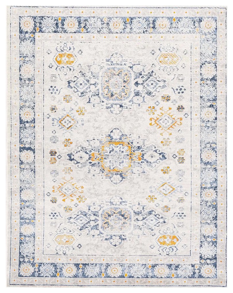 Conceptum Hypnose Kusový koberec WOOBTNY0211, Šedá, Modrá Rozměr koberce: 160 x 230 cm