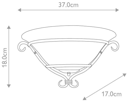 Elstead TCH-WU-BLACK - Nástěnné svítidlo TORCHIERE 1xE27/60W/230V