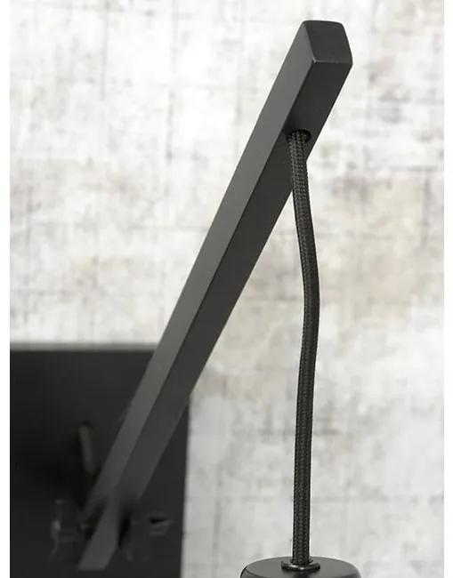 Nástěnná lampa kalimantan s černá, přírodní MUZZA