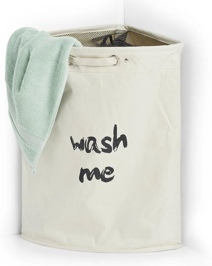 Textilní rohový koš na prádlo WASH ME, 34 x 34 x 56 cm