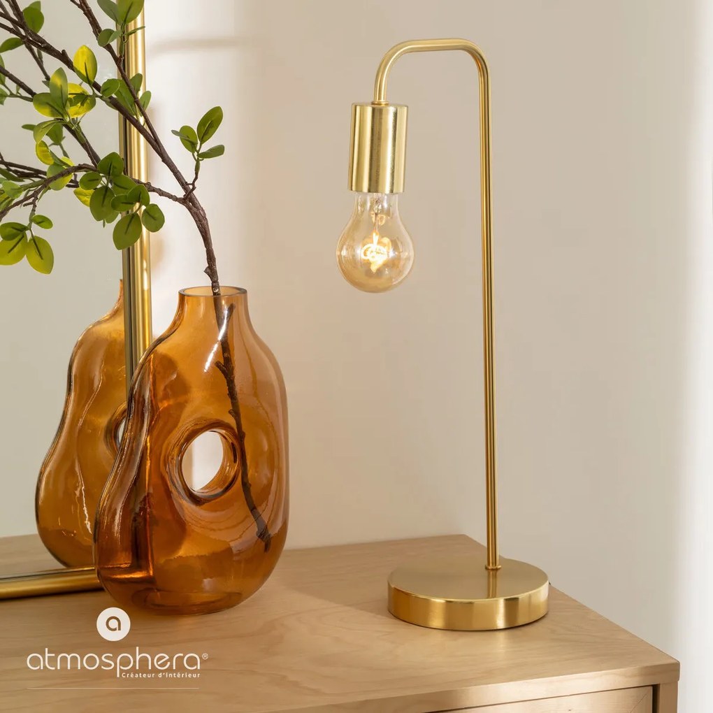 Stolní lampa KELI, kovová stolní lampa, zlatá stolní lampa, 46 cm