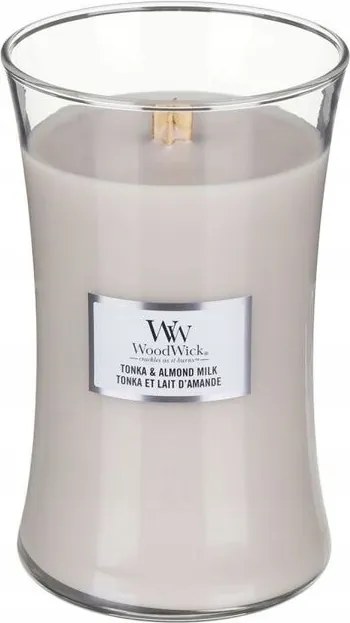 WoodWick velká svíčka Tonka & Almond milk 609.5 g