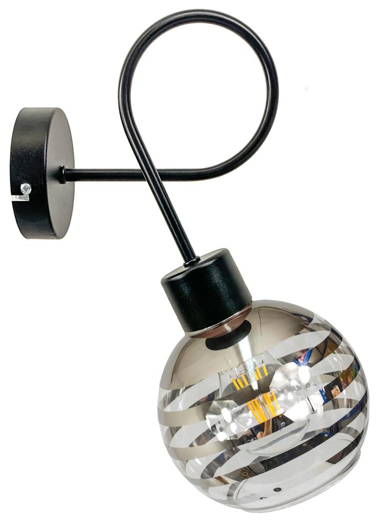 Stropní svítidlo LED LOFT 1xE27 GLASS BALL stripes