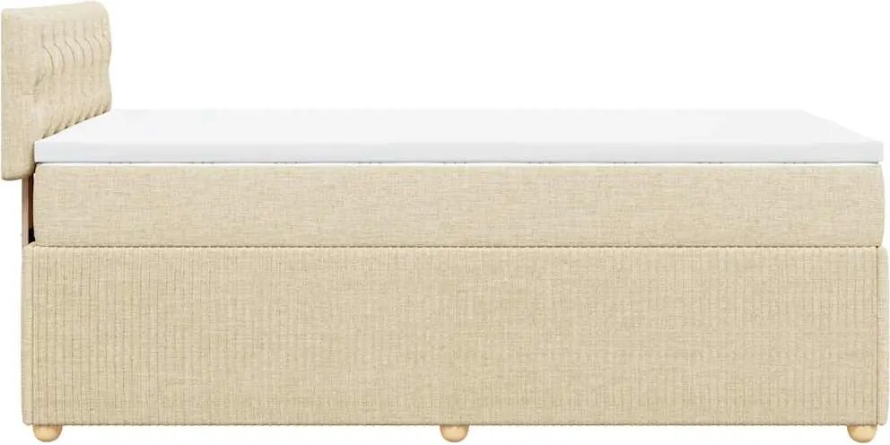 Box spring postel s matrací krémová 100 x 200 cm textil 3289679