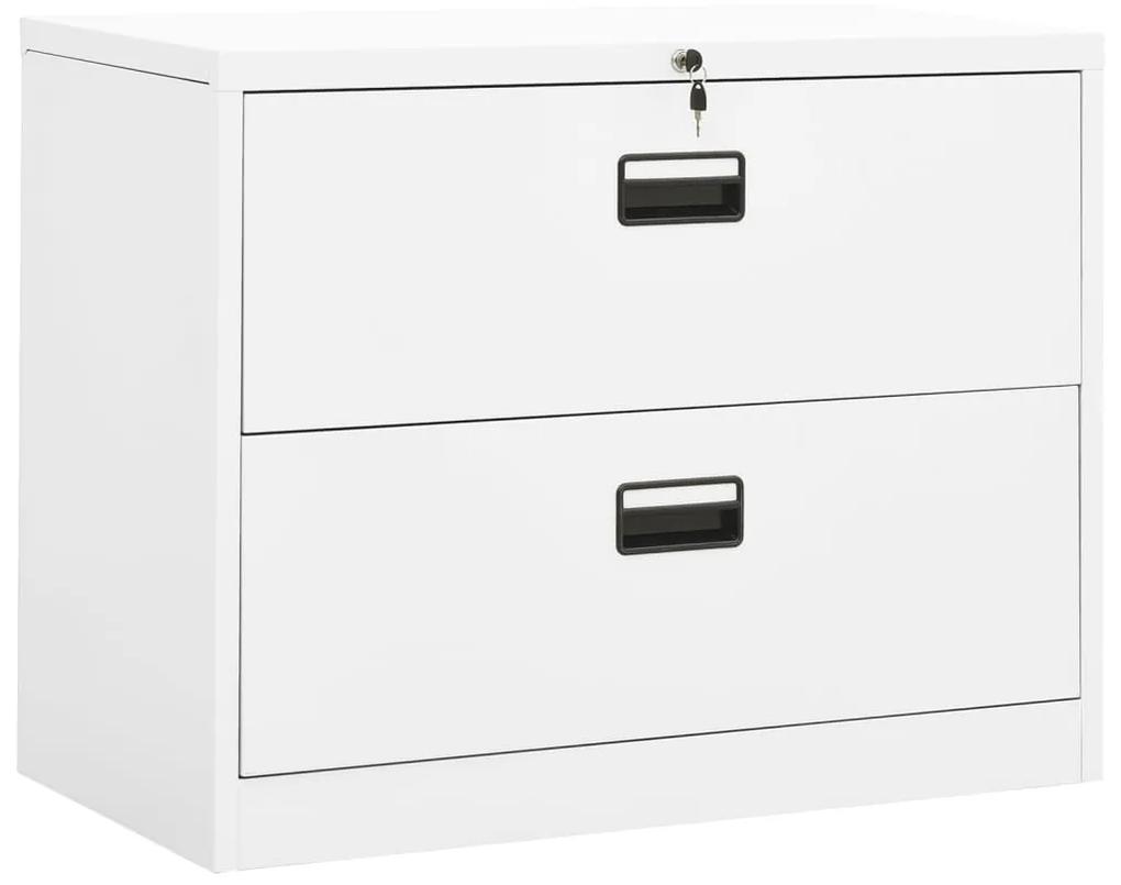 Kancelářská skříň bílá 90 x 46 x 72,5 cm ocel,  336286