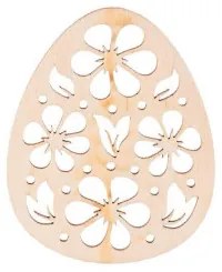 ČistéDřevo Dřevěné zdobené vajíčko IV 10 x 8 cm