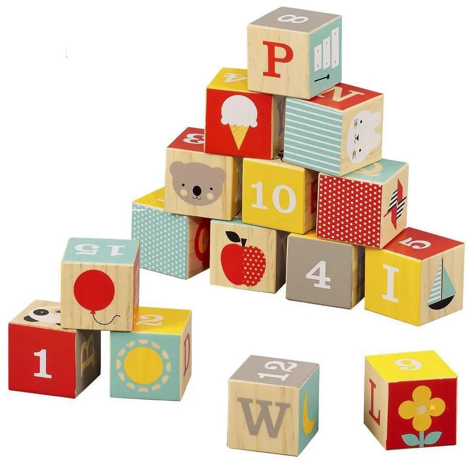 Petit Collage Dřevěné kostky ABC