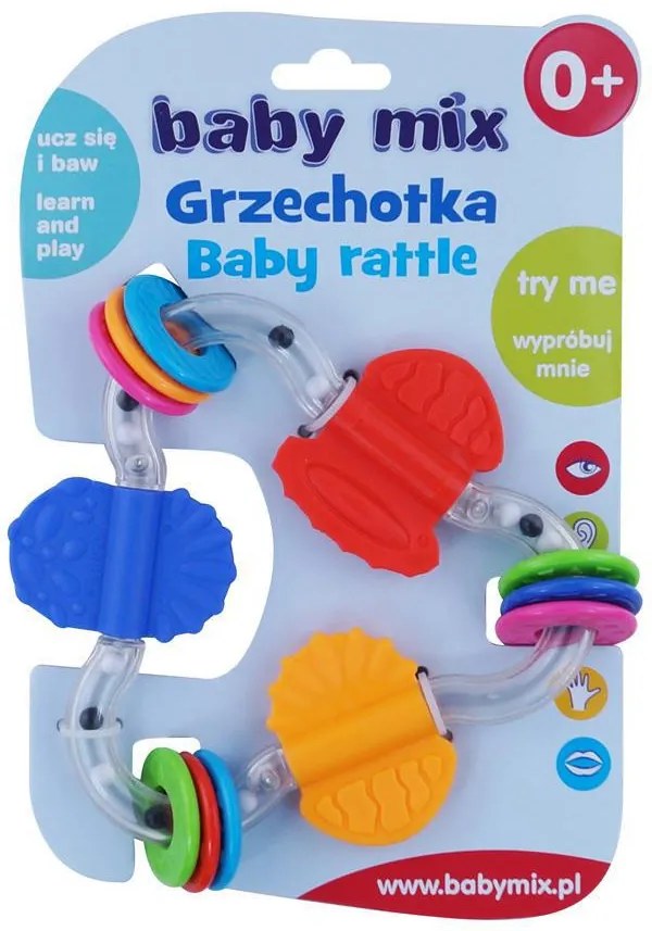 BABY MIX Dětské chrastítko Baby Mix barevný trojuhelník