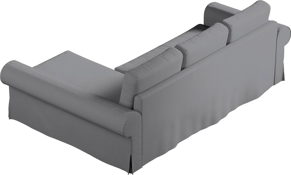 Potah na pohovku IKEA Backabro rozkládací se šezlongem barva šedá látka pletený vzor