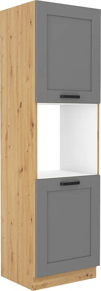 Kuchyňská linka LUNA du | 120 + 230 cm | PREMIUM BOX zásuvky | UNI dvířka | artisan/šedá