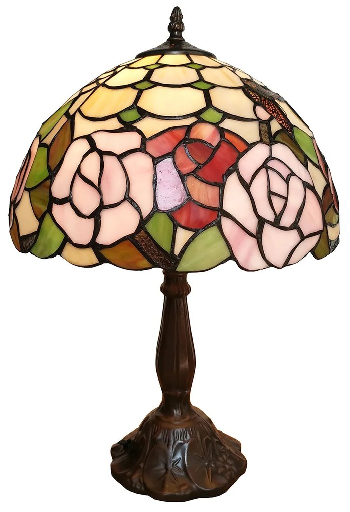 Stolní vitrážová lampa Tiffany Darline - 31*31*47 cm