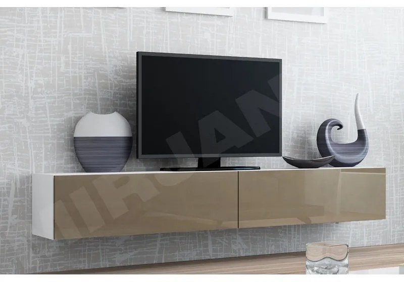 TV stolek Zigo 180, Barva: černý / černý lesk