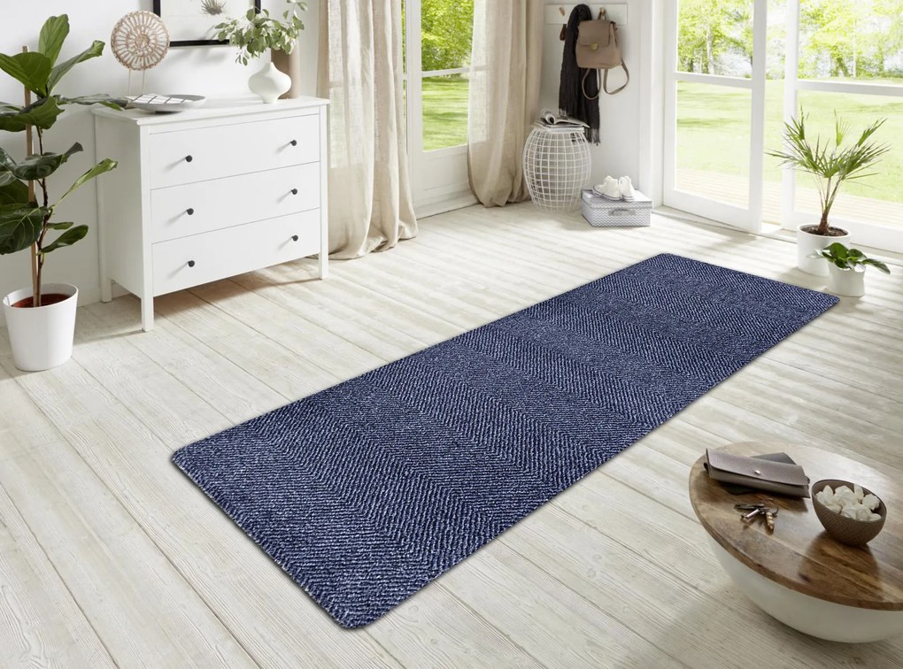 Hanse Home Collection koberce Rohožka Clean & Go 105348 Dark blue Black ROZMĚR: 45x67