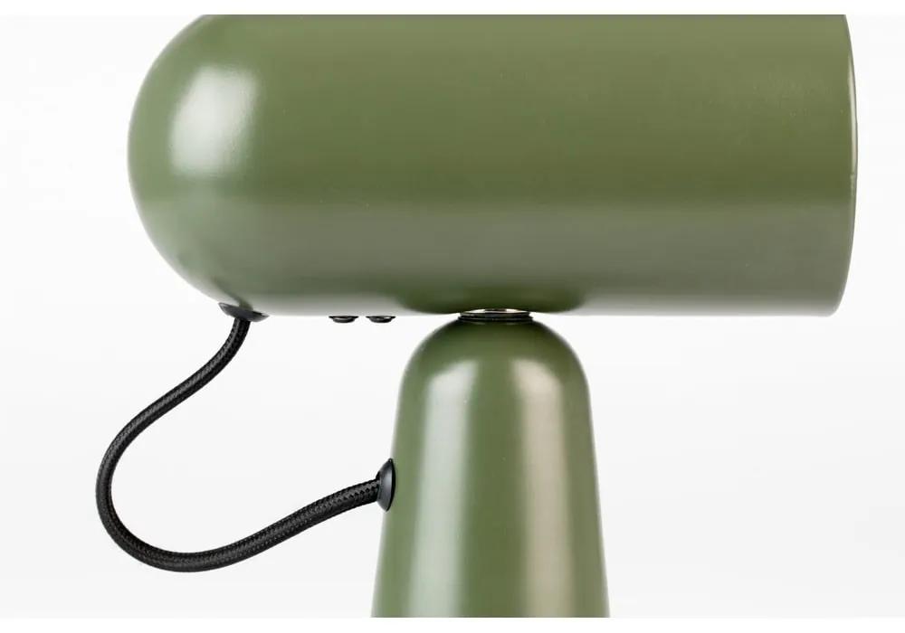 Zelená stolní lampa White Label Vesper