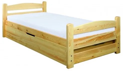 ImportWorld Dřevěná postel s úložným prostorem 90x200 Antonín