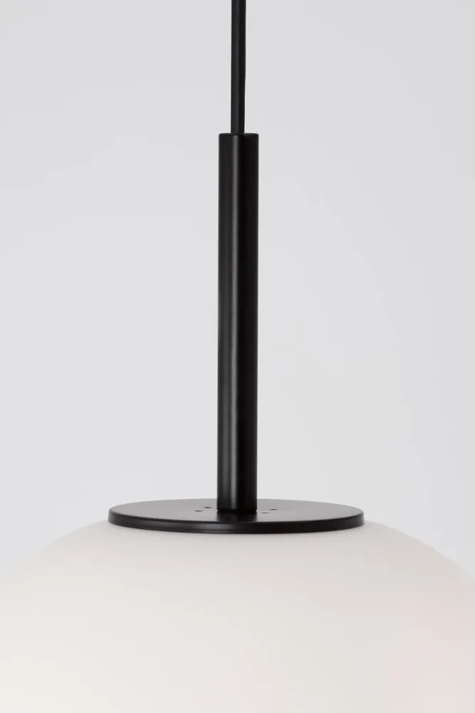 Bílé/černé skleněné závěsné svítidlo ø 27 cm Lato – Nova Luce