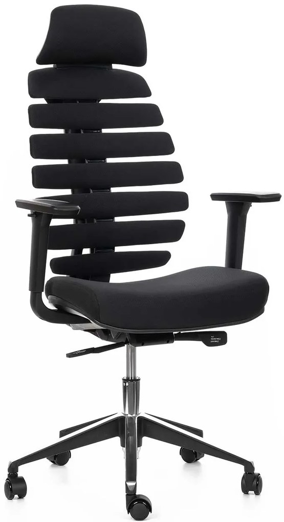 MERCURY Ergonomická kancelářská židle LOMAX - černá látka / nosnost 150 kg