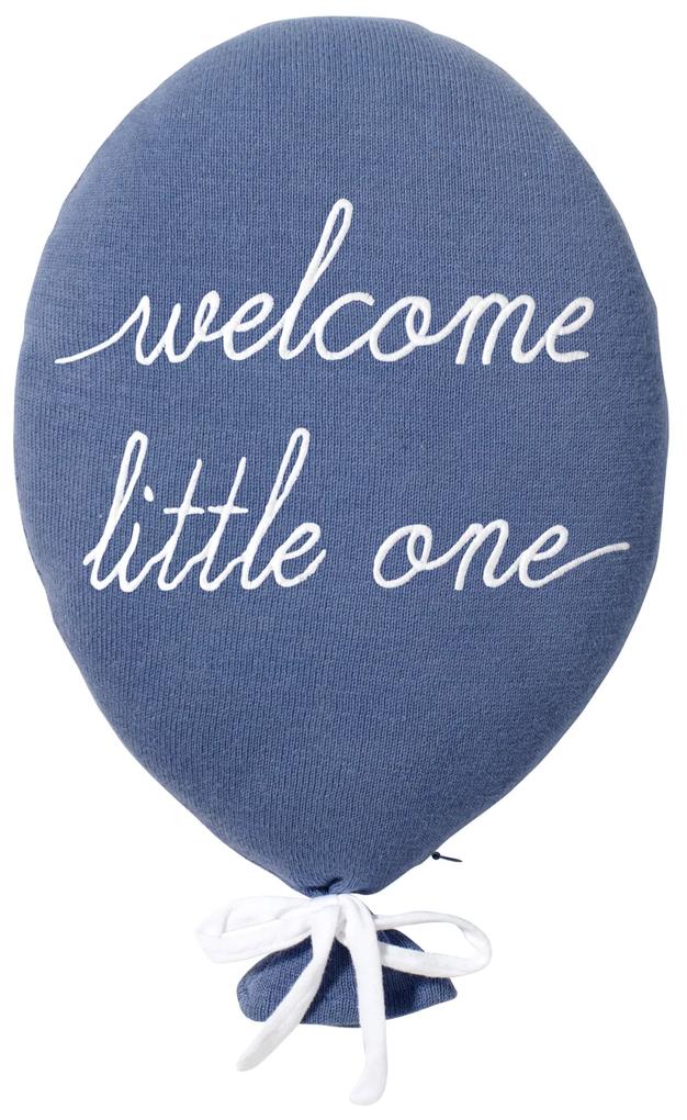 Nordic Coast Company Polštář "Welcome Little One" Blue