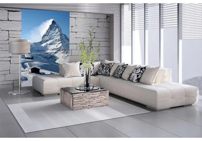 DIMEX | Vliesová fototapeta na zeď Matterhorn MS-2-0073  | 150 x 250 cm | bílá, modrá