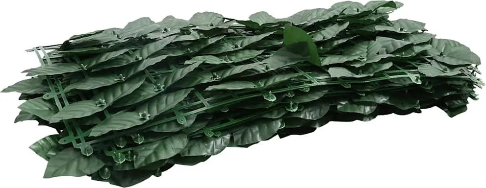 Balkónová zástěna s tmavě zelenými listy 500 x 75 cm 315485