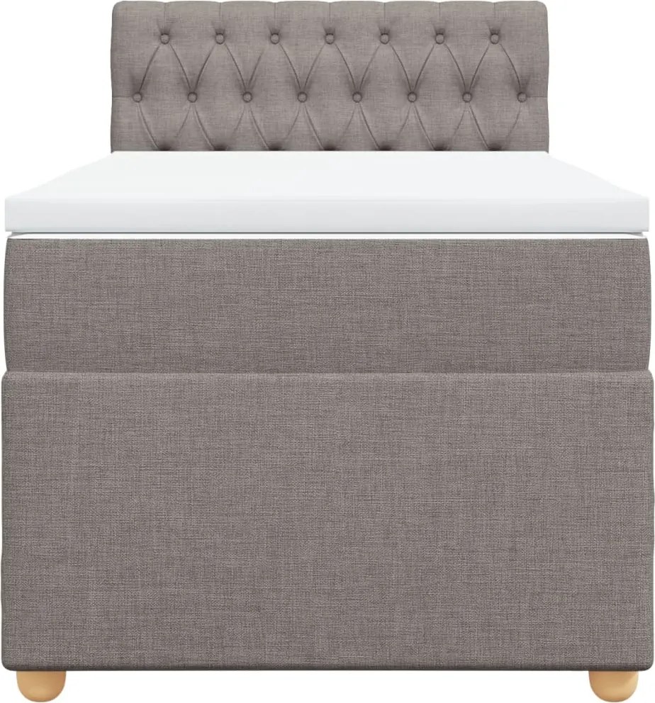 Box spring postel s matrací taupe 90x190 cm textil 3288846