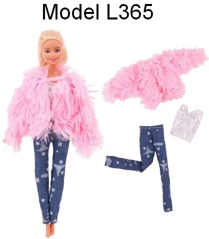 Oblečky pro Barbie - růžové outfity Varianta: model L365