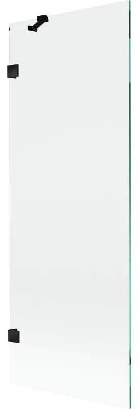 Mexen, Mexen Lunar 1-křídlová vanová zástěna 70 x 150 cm, transparentní, černá - 897-070-000-70-00