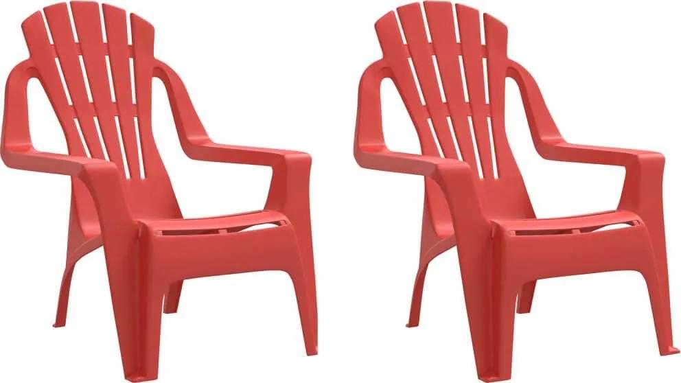 vidaXL Zahradní židle 2 ks pro děti 37x34x44 cm PP vzhled dřeva [364738] Barva: Růžová